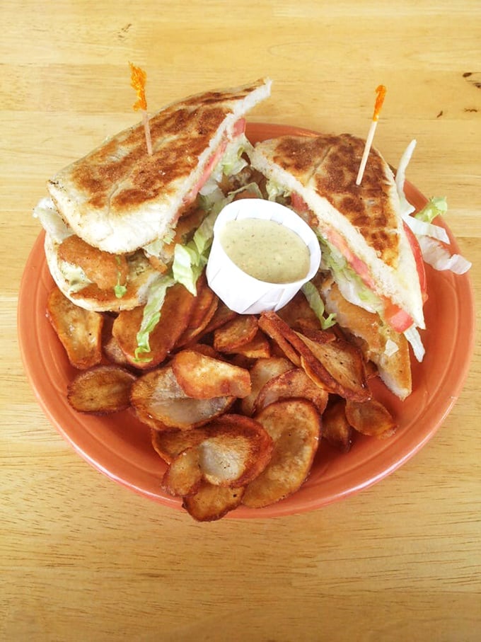 A sandwich that's more stacked than your grandpa's vinyl collection. Each bite is a journey through layers of flavor.