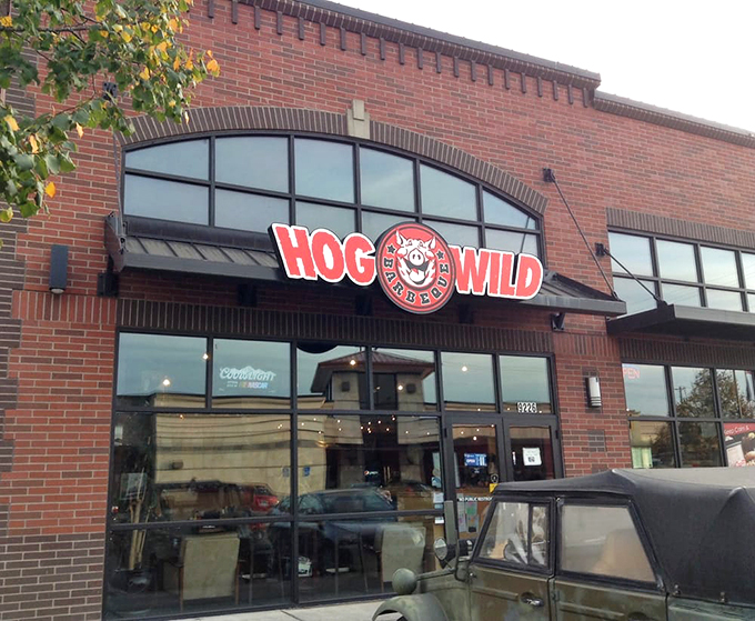 The beacon of BBQ beckons! This sign is like a lighthouse, guiding hungry souls to their smoky salvation.