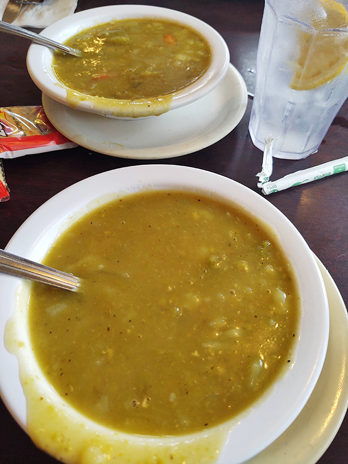 Soup's on! These steaming bowls look like they could cure everything from a cold to a bad day. Spoon not included, but a bib might be necessary.