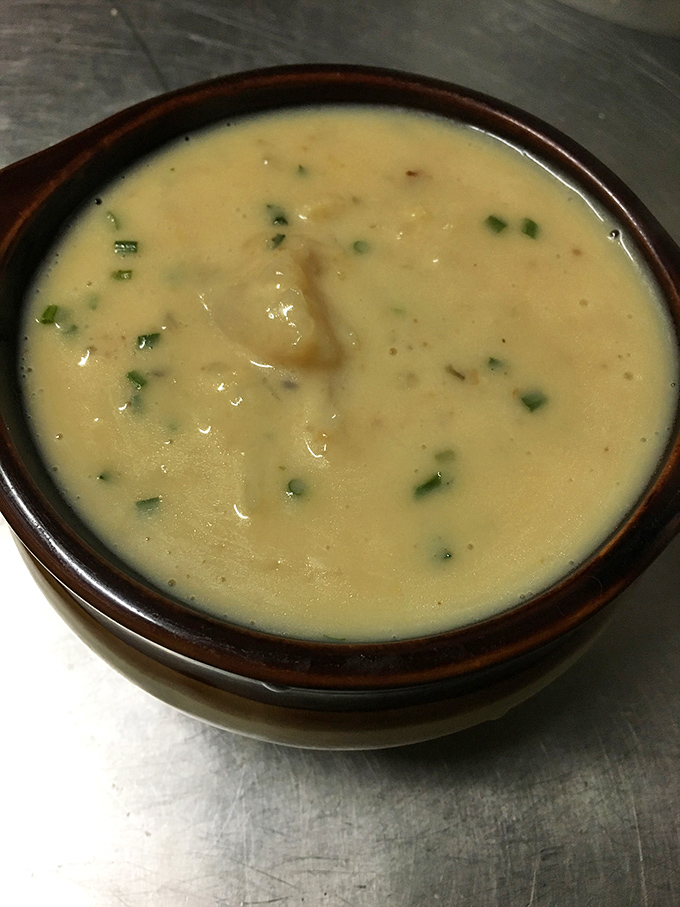 Soup for the soul! This creamy concoction looks like it could cure everything from a common cold to a case of the Mondays.