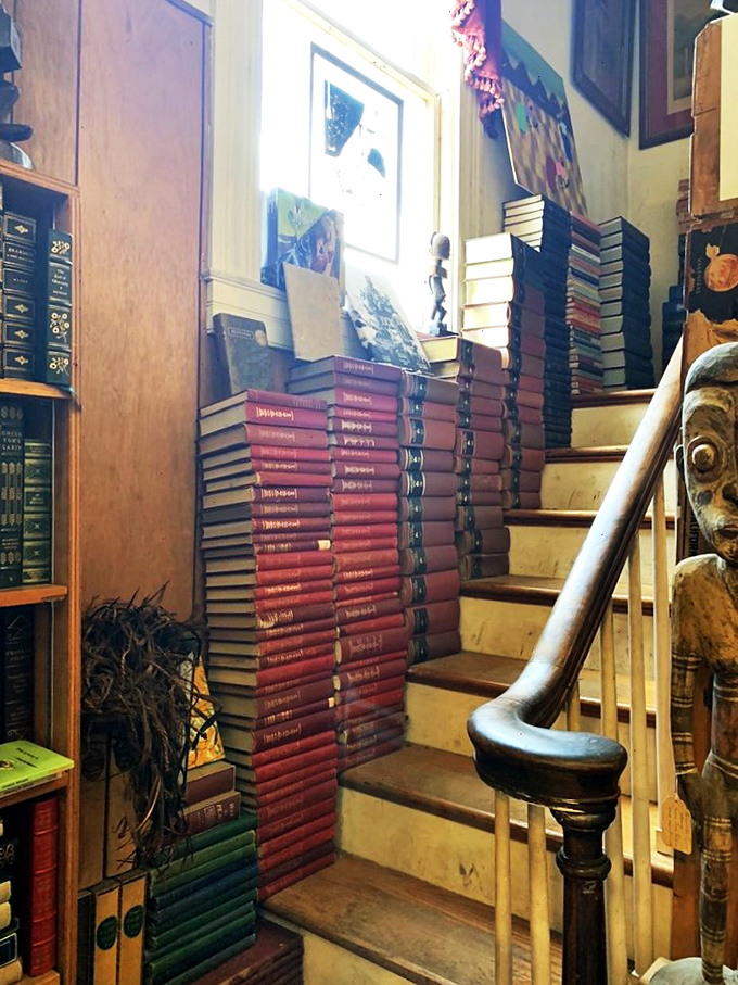 Stairway to heaven? Nope, just the path to more books! Each step brings you closer to literary nirvana.