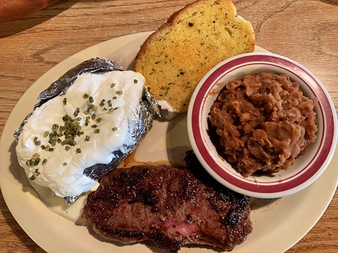 Steak your claim on this plate of perfection. It's not just dinner; it's manifest destiny for your taste buds.