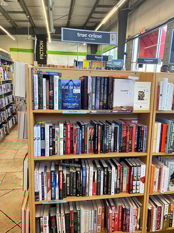 For those who like their stories with a side of suspense, the true crime section delivers chills and thrills in equal measure.