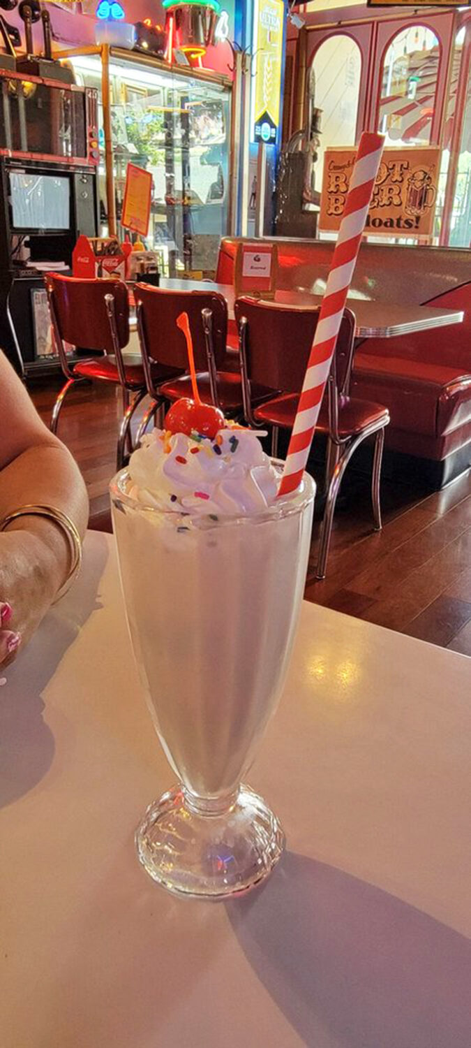 Vanilla milkshake or drinkable cloud? This creamy concoction is so dreamy, it might just float away if not for that cherry anchor.