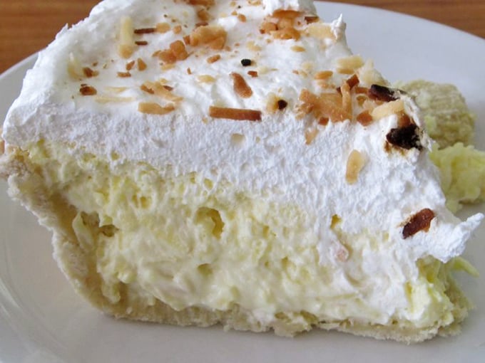 Coconut cream pie that would make your grandma jealous. One bite, and you'll swear you hear angels singing... or is that just me?