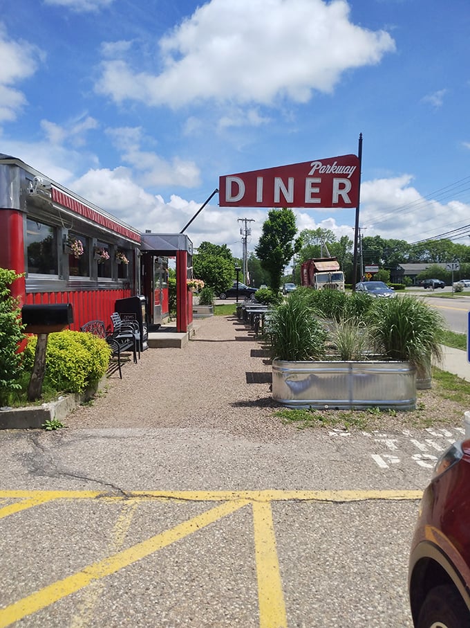 Retro chic meets small-town charm. This diner's not just serving food; it's dishing out slices of Americana with a side of nostalgia.