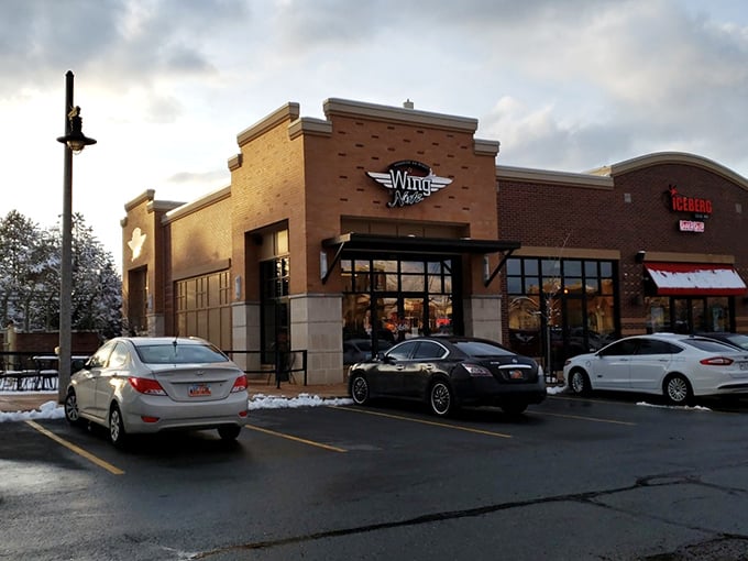 Even in winter, Wing Nutz beckons hungry patrons like a lighthouse guiding ships through a storm&mdash;except the treasure is edible.