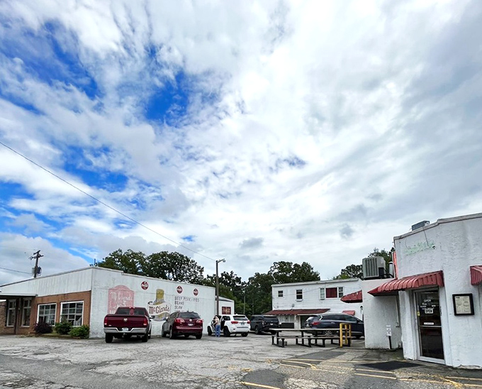 Even the parking lot has stories to tell. Each car represents another pilgrim who's come to worship at the altar of slow-cooked perfection.