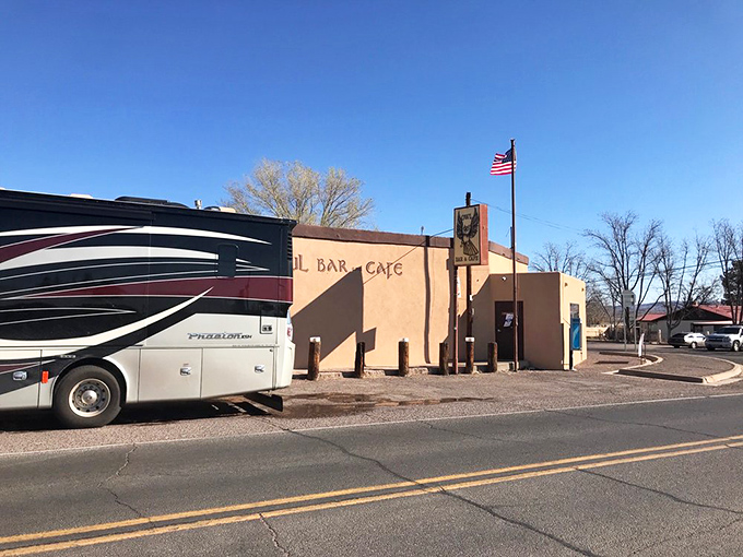 The Owl Bar & Cafe: where RVs and burger dreams come to roost. Just follow the aroma of grilled perfection!
