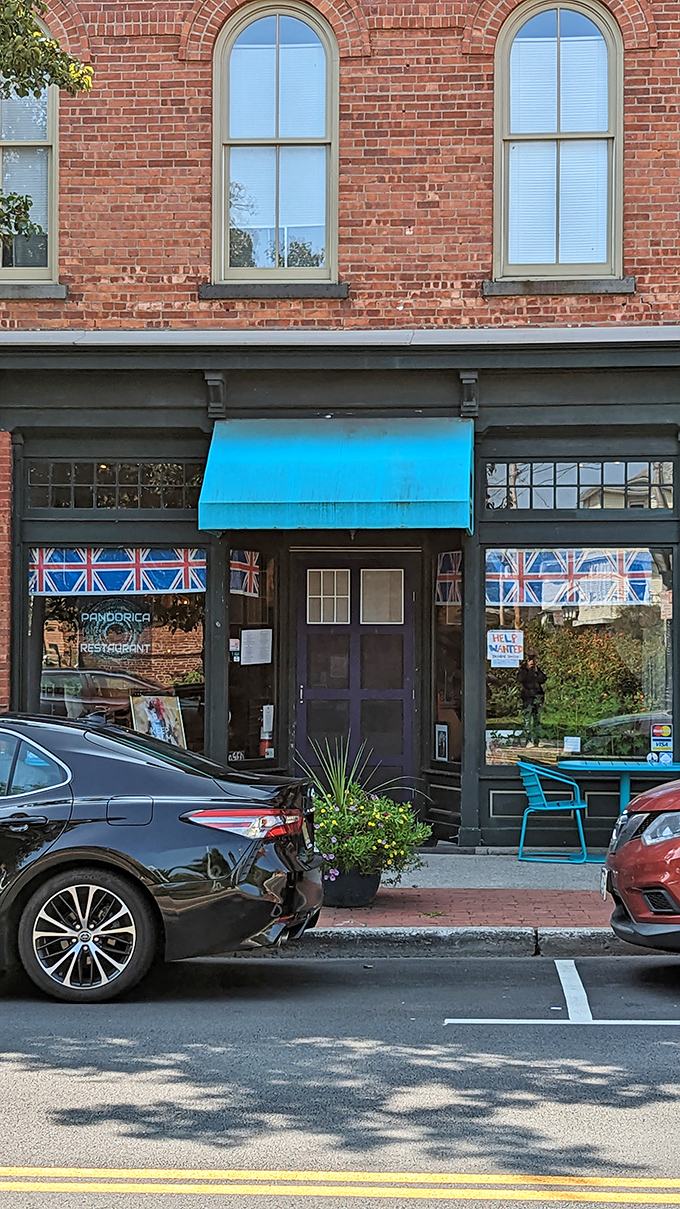 The TARDIS may be able to blend in anywhere, but The Pandorica stands out as a beacon of British sci-fi flavor on this charming street.