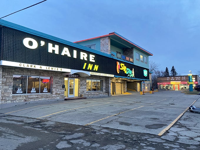 By day, it's just another Montana motel. But as night falls, the Sip 'n Dip transforms into a beacon of tropical fun in the Big Sky Country.