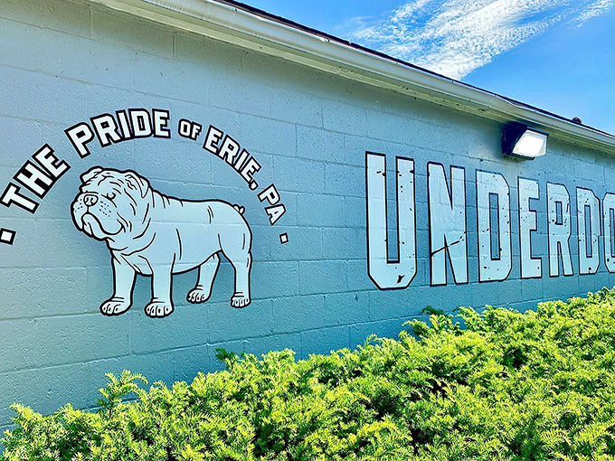 "The Pride of Erie" isn't just a slogan &ndash; it's a promise painted on the wall, with a bulldog mascot that looks like he knows where all the best food is hidden.