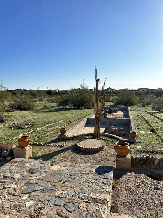Who needs a moat when you've got a sea of cacti? Tovrea Castle's landscaping is Mother Nature's own security system.