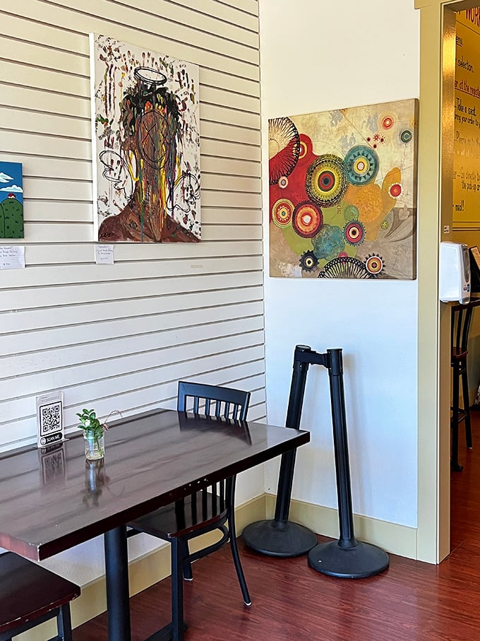 Art that feeds your eyes while you feed your face. These colorful canvases add a dash of culture to your culinary adventure &ndash; talk about food for thought!