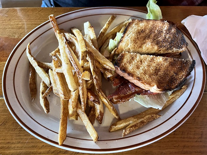 The BLT: a sandwich so perfect, it should have its own theme song. Paired with hand-cut fries, it's a lunch that hits all the right notes.