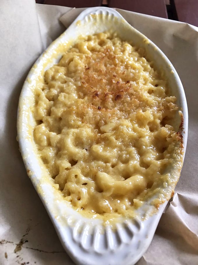 Mac and cheese that's dressed to impress! This baked beauty is comfort food with a college degree.