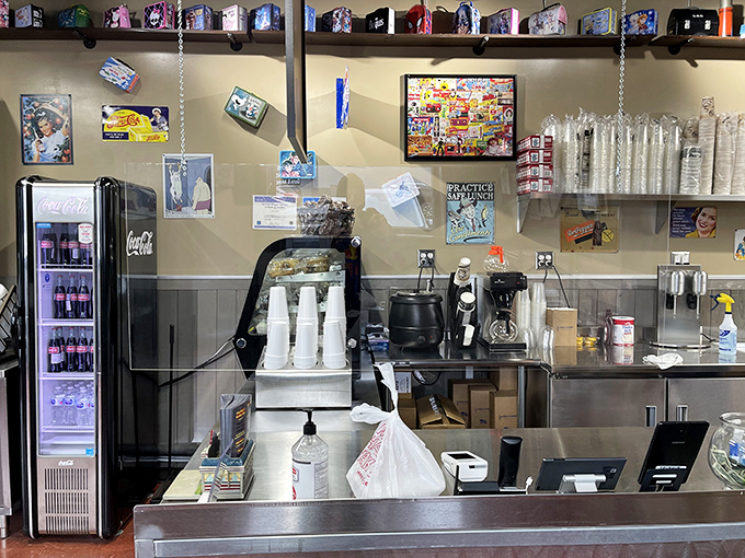 Beverage bonanza! From shakes to sodas, this drink station is ready to wash down your sandwich adventure in style.