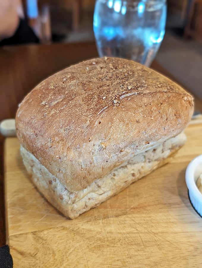 The staff of life, Vermont-style. This hearty loaf is begging to be slathered in butter and devoured shamelessly.