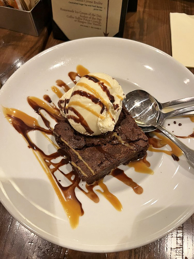 A brownie sundae that's basically joy on a plate. One bite, and you'll swear you've found the fountain of youth &ndash; in chocolate form.