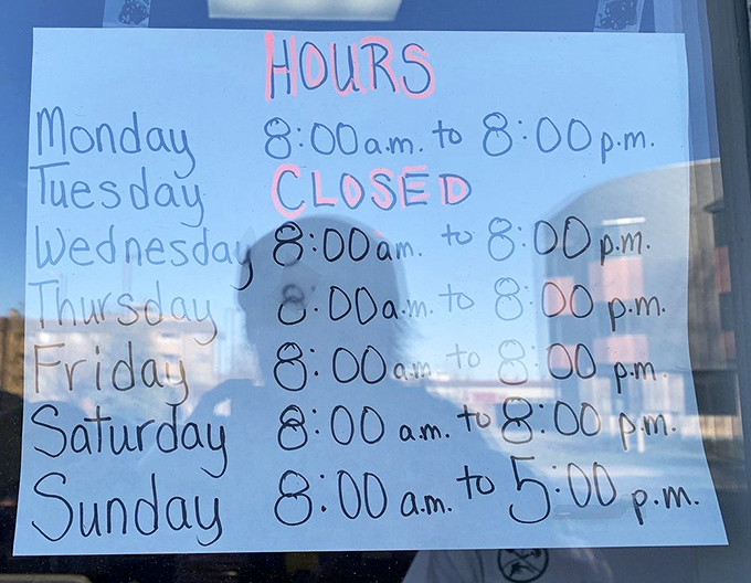 Kriner's business hours: a schedule more reliable than your favorite sitcom. Closed on Tuesdays? That's your cue for a Monday pie run!