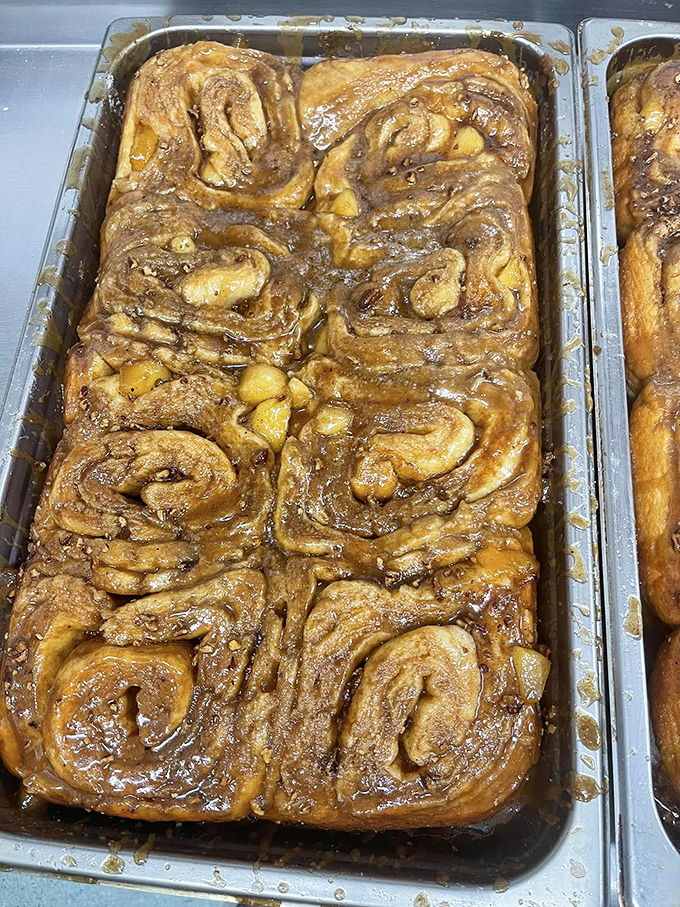 Caramel apple rolls with toasted pecans &ndash; breakfast or dessert? Why not both? It's vacation for your taste buds.