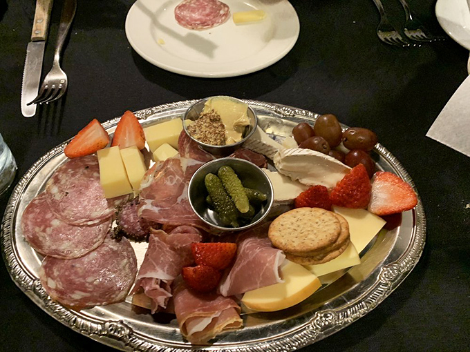 A charcuterie board that's more impressive than my high school report card. It's not just a meal; it's an edible work of art.