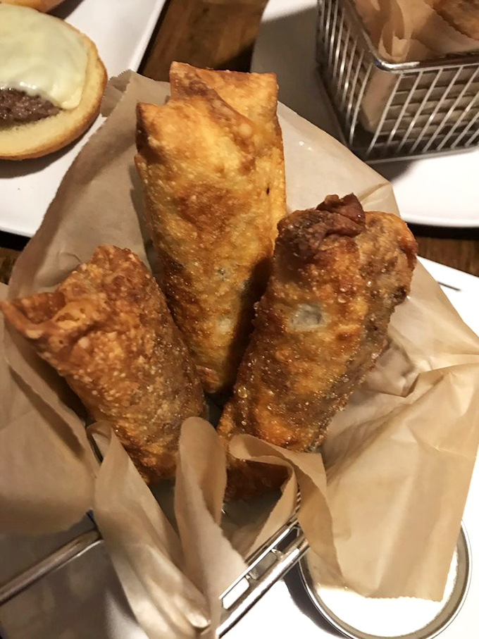 Cheesesteak egg rolls: Philly's favorite sandwich got all dressed up for a night out! These crispy cylinders of joy prove that fusion cuisine isn't just for fancy restaurants.