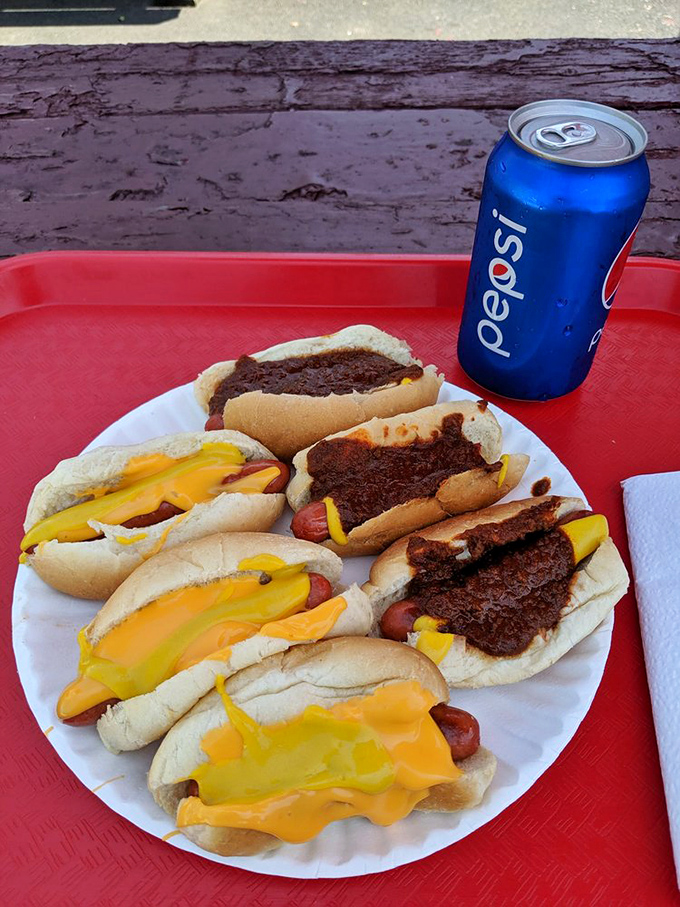 Chili, cheese, and pure bliss! This hot dog is what happens when comfort food gets a PhD in deliciousness.
