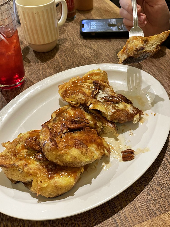 Cinnamon roll French toast: Where breakfast meets dessert and creates a match made in heaven.