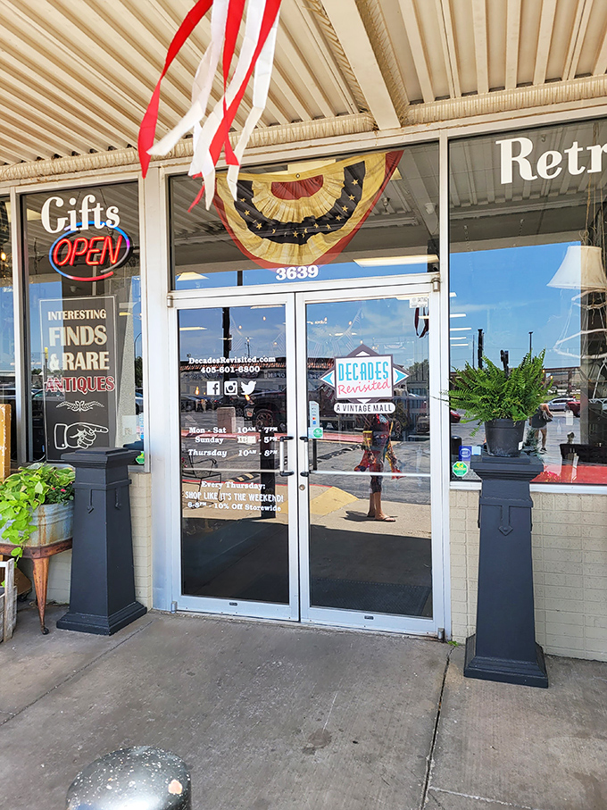 Open sesame to a world of wonders! This entryway isn't just a door; it's a gateway to adventures in antiquing and trips down memory lane.