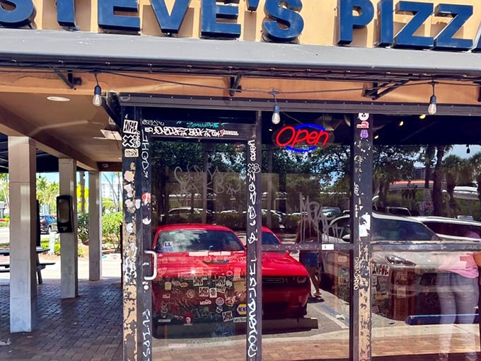 Enter at your own risk... of becoming a regular! Steve's entrance is like a portal to a world where calories don't count.