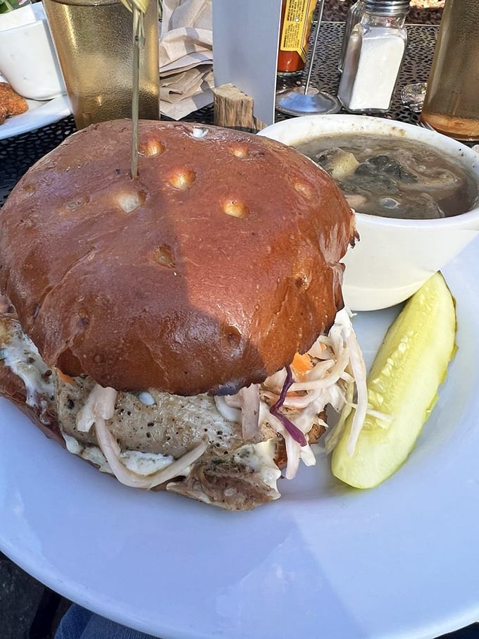 This fish sandwich is the catch of the day, every day. It's so fresh, you might want to check for a fishing license.