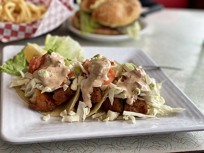 Taco 'bout a tasty twist! Skyline's fish tacos prove that even classic diners can swim in new culinary waters with delicious results.