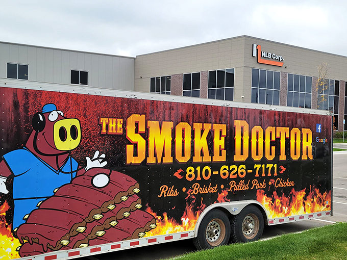 The Smoke Doctor makes house calls! This food truck brings BBQ bliss to the masses, one meaty miracle at a time.