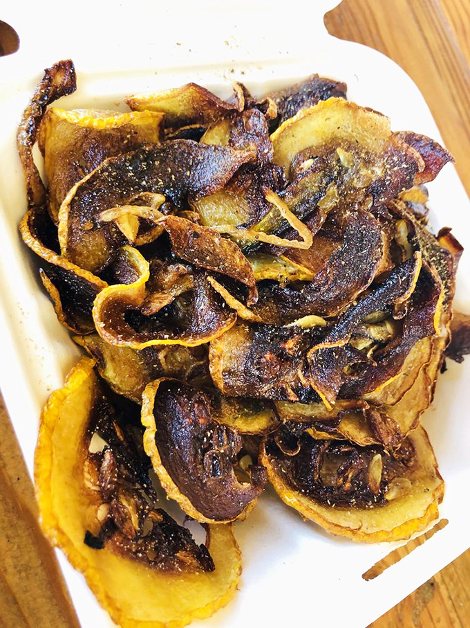 Fried squash that could give your favorite chips a run for their money. Crispy, savory, and utterly addictive - veggie snacking at its finest!