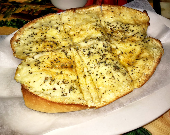 Garlic bread that bites back (in the best way)! Golden, crispy, and aromatic &ndash; it's the perfect opening act for the pizza main event.