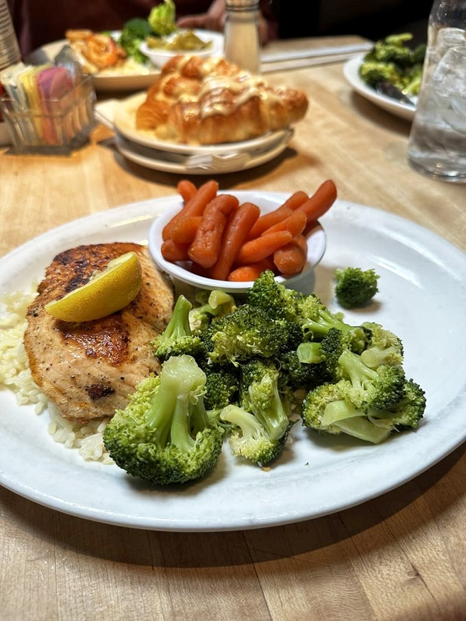 Simple yet sublime: a perfectly grilled salmon fillet that proves sometimes the best dishes are the least complicated ones.