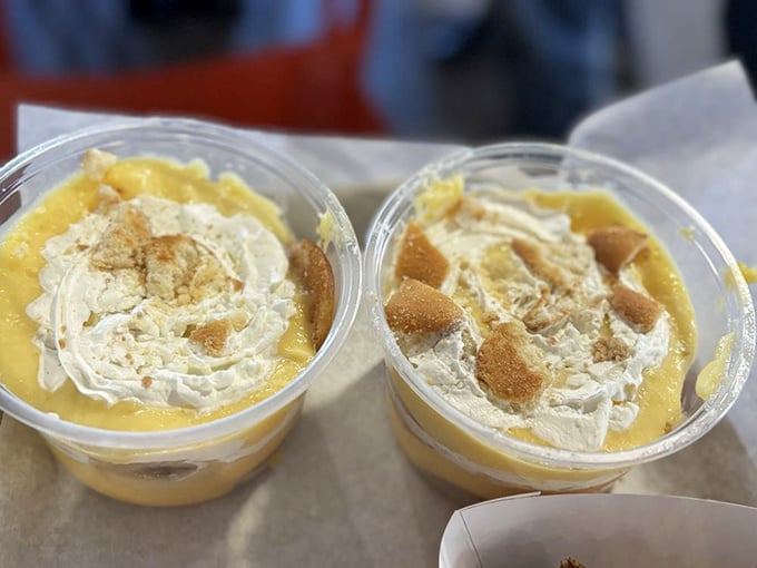 Banana pudding: where childhood memories and adult sophistication meet. Those vanilla wafers aren't just garnish; they're time machines to simpler days.