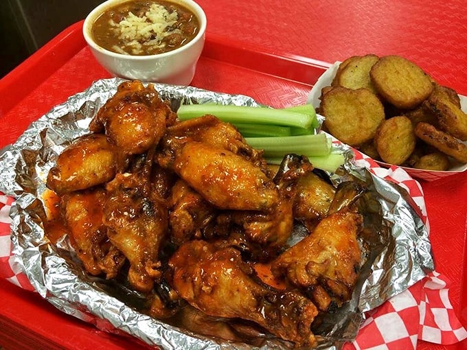 Wing-tastic! These saucy beauties look hot enough to make you do the chicken dance... after you've devoured them, of course.