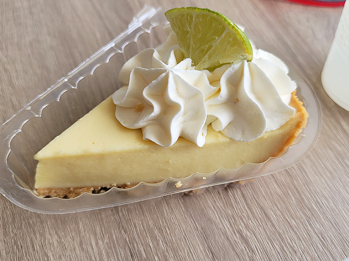 Key lime pie: the mic drop of desserts. One bite of this creamy, tangy slice of heaven, and you'll be planning your next visit.