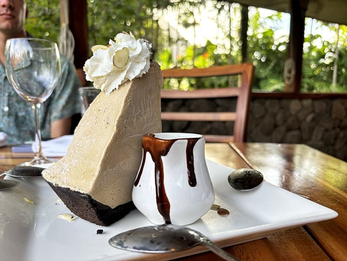 A slice of coffee heaven! This Kona coffee dessert is the perfect finale to your meal. It's like a hug for your taste buds, Hawaiian style.