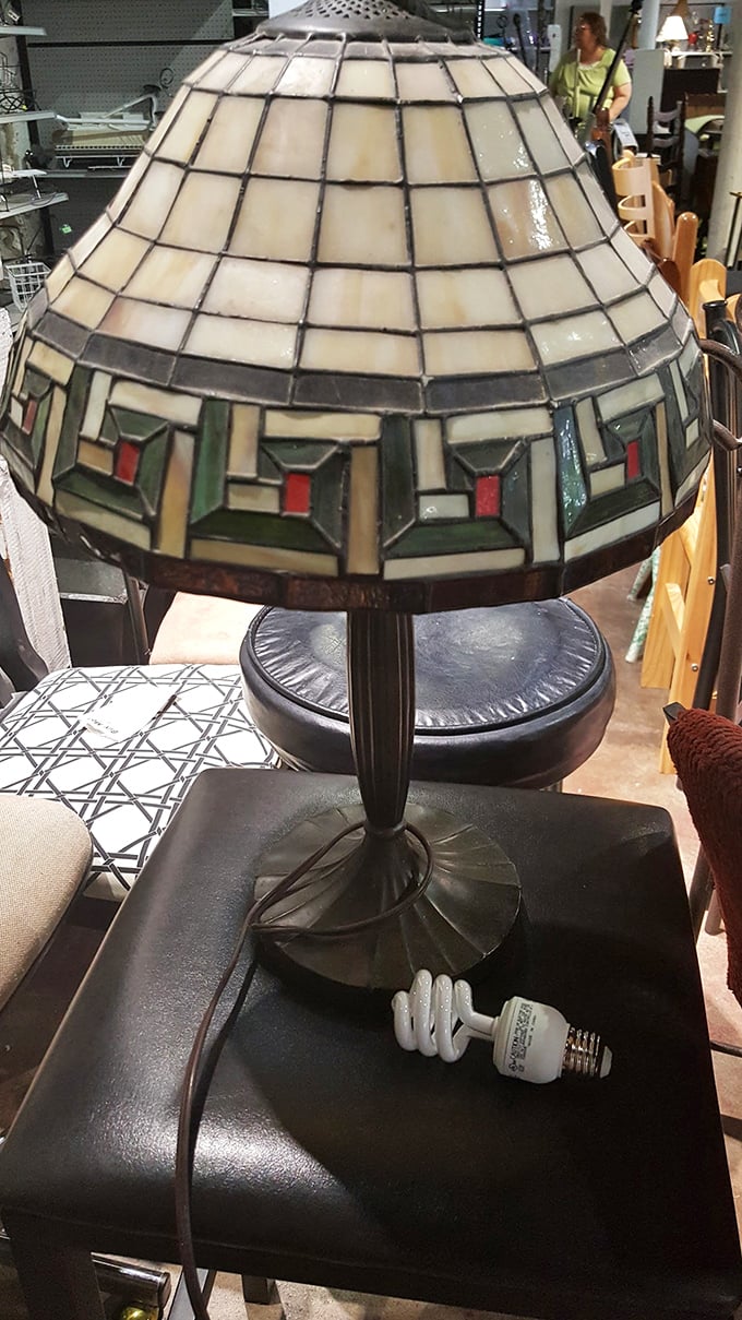 Light up your life! This stained glass stunner is ready to cast a warm glow on your next great read or cozy night in.