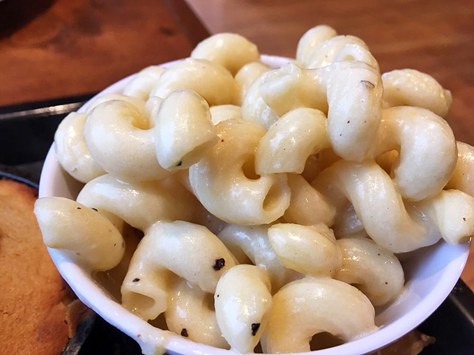 Mac and cheese that's creamier than a Barry White love song. Each forkful is a cheesy trip to comfort food nirvana.