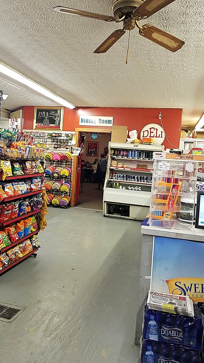 Part grocery store, part treasure trove! This market section is stocked with everything from snacks to surprise finds – it's like a convenience store had a baby with Aladdin's cave.