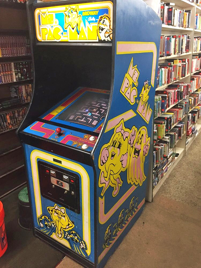 Waka waka your way over to this retro gaming corner! This Ms. Pac-Man machine is serving up nostalgia with a side of power pellets.