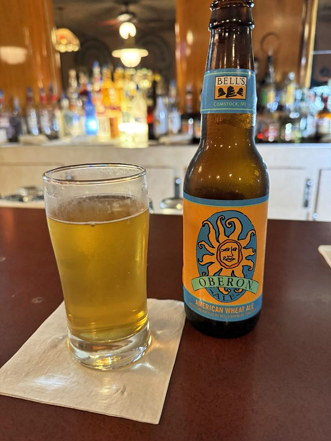 A taste of Michigan summer! This Oberon wheat ale is the perfect companion to Miller's burgers, bringing a touch of sunshine to every sip.