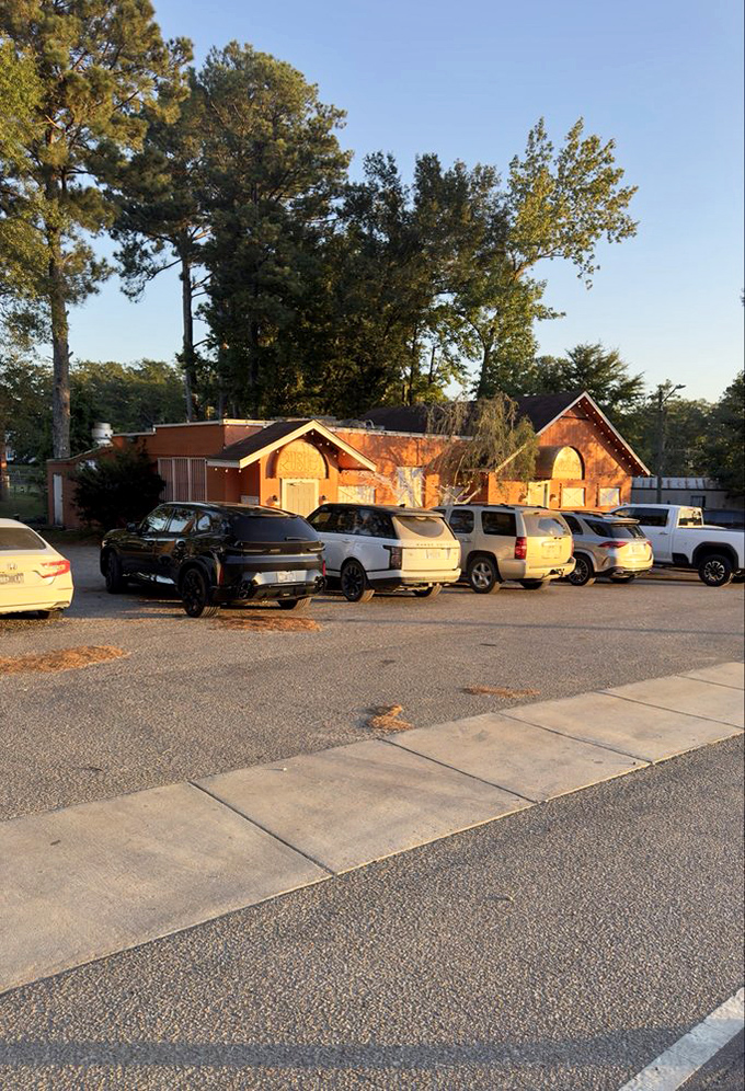 The Rustler's parking lot: Where food dreams begin and elastic waistbands come in handy. Pro tip: Park far away. You'll need the walk back to your car after this feast!