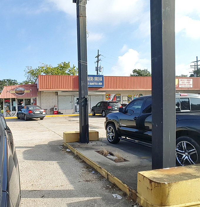 Park it right here! This humble parking spot is the launch pad for your mission to donut nirvana.
