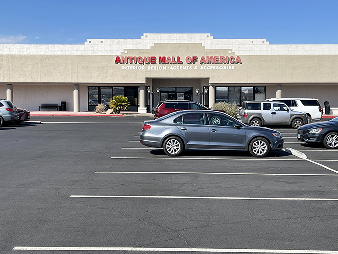 Even the parking lot screams "vintage Vegas." As you pull in, imagine the ghosts of Cadillacs past, their fins glinting in the desert sun.