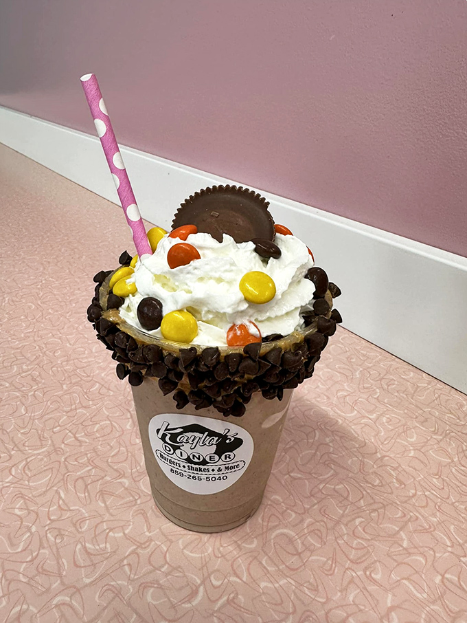 The "Reese's Extreme" milkshake: Where candy meets dairy in a glass of pure joy. It's not just a drink; it's a work of art you can slurp!